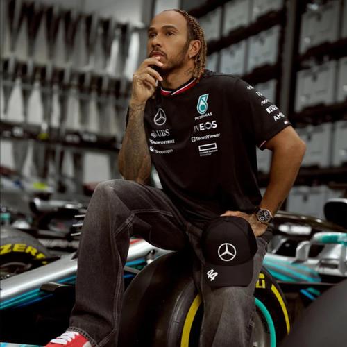 Jual Mercedes-AMG F1 2024 Lewis Hamilton Team Driver Trucker Cap Black ...