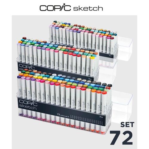 Promo Copic Sketch Set 72 Graphic Marker Alcohol Based Dye Ink ...