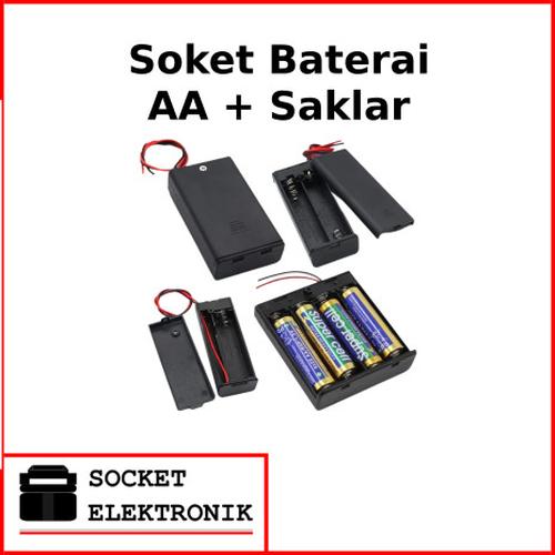 Jual Socket Baterai AA + Saklar - 4 Slot - Kota Bandung - socket ...