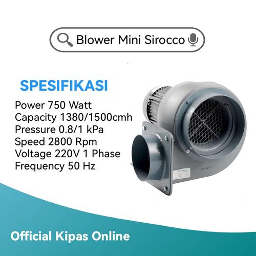 Jual Mini Sirocco Blower Cooling Fan MS 751 750W 1 Phase Blower Hisap ...