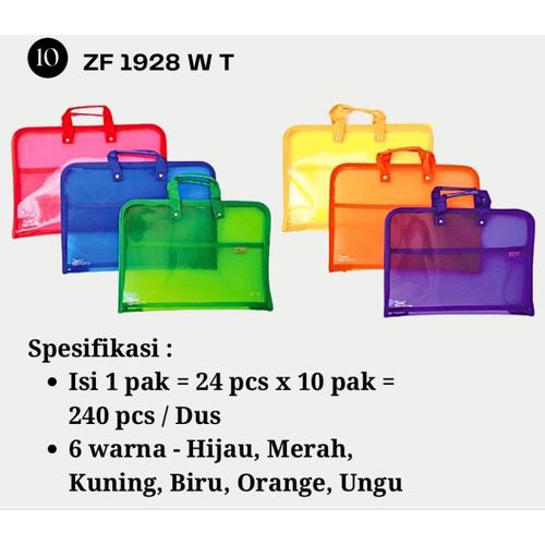 Jual Map Sleting / Tas Jinjing / Zipper Bag Folio Topla + Pegangan Kain ...