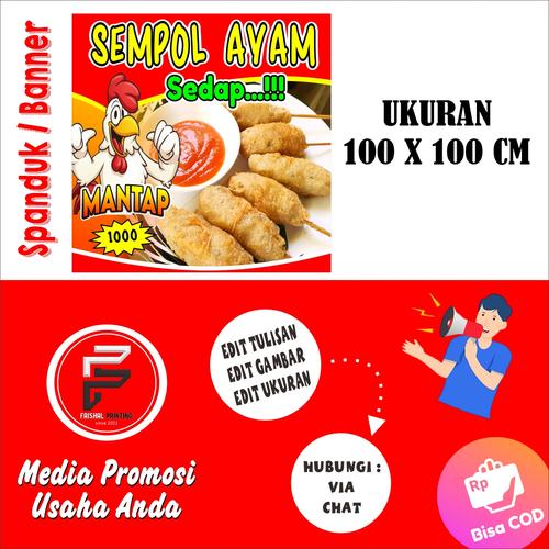 Jual Spanduk / banner Sempol Ayam dadakan Ukuran 1 x 1 meter - Kab ...