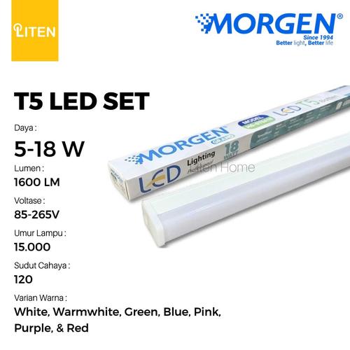 Jual Lampu TL Neon T5 LED Morgen 18w 120 cm 18 watt 14 watt 9 watt 5 watt - Kuning, 5 watt - 32 ...