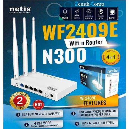 Jual NETIS WF2409E 300mbps Wireless Router with 3 Antenna, Easy Setup ...