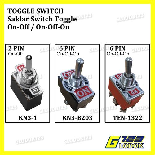 Jual Saklar Switch Toggle Togle Tombol ON OFF 2 6 Pin Kaki - 6 Pin TEN ...