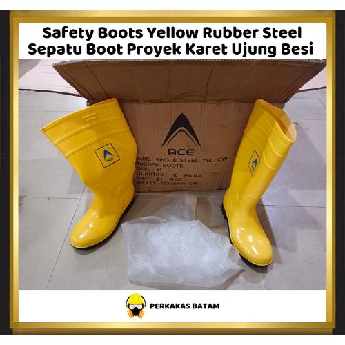 Jual Safety Boot / Sepatu Boot Kuning Merek Vistar - 40 - Kota Batam ...