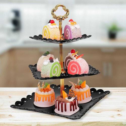 Jual Rak Tingkat Penata Makanan Kue Buah Model Kotak Food Stand Display ...