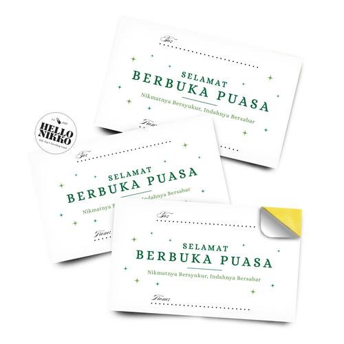 Jual Puasa sticker label pengiriman kartu ucapan gift hang tag mubarak ...