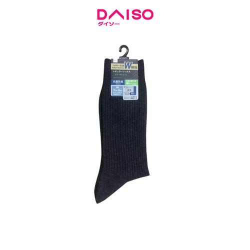Jual Daiso Regular Socks -For Men - Rib - Reinforced - Charcoal - US6-8 ...