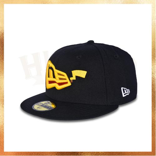 Jual Topi NewEra Anime Pokemon Pikachu Logo Collab Black 59Fifty Fitted ...