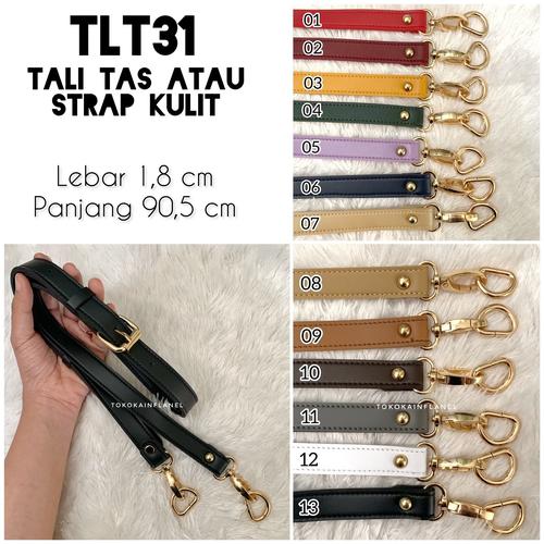 Jual TLT31 Tali Tas/Strap Kulit Tebal Ujung Pengait Gold Lbr 1.8cm ...