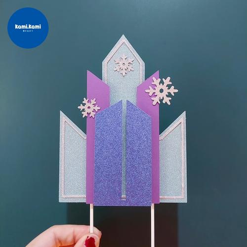 Jual Cake Topper Glitter Castle Frozen - Biru - Kab. Tangerang - Kami ...