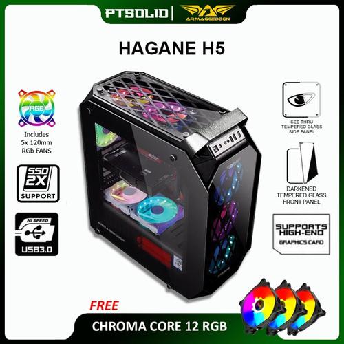 Jual Armaggeddon HAGANE H5- Ultimate Four Way Panoramic Gaming Case - Casing Only - Jakarta ...