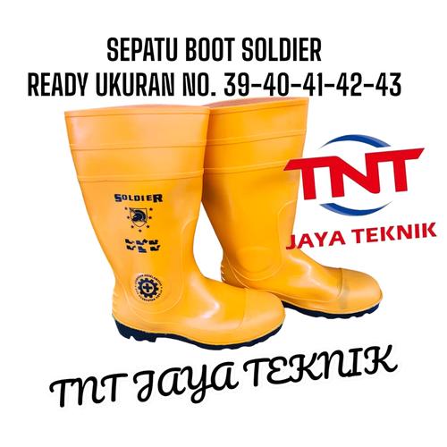 Jual SOLDIER SEPATU BOOT SAFETY PVC KUNING / RAIN BOOTS PVC YELLOW ...