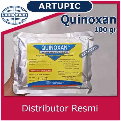 Jual Quinoxan 250 gram Obat Koksi Ayam Bebek Puyuh Burung Unggas Coxy ...