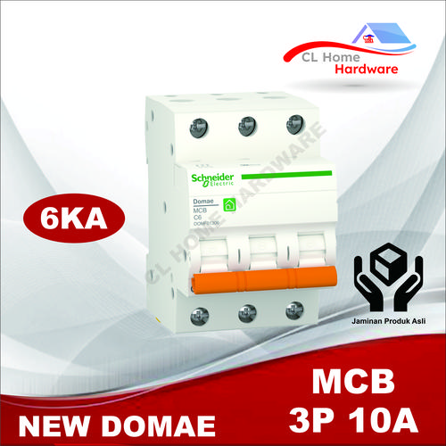 Jual MCB 3p 10a 3Phase 10 Ampere DOMF01310 Schneider New Domae 6kA Original - Jakarta Barat - CL ...