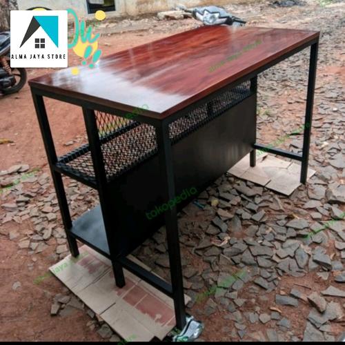 Jual meja custom/meja bar kayu jati/mahoni kaki besi hollow - Kab ...