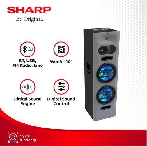 Promo Sharp Audio dan Speaker CBOX-PROX20UBB Pro X Series Grey 220 Watt ...