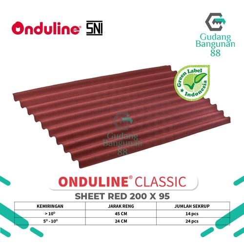 Promo genteng atap onduline classic red merah 200 x 95 - Jakarta Utara ...
