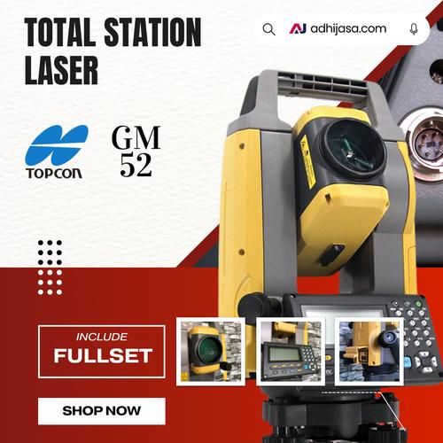 Jual Total Station TOPCON GM52 Laser Fullset Original Product Garansi ...