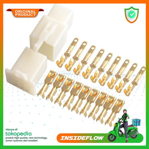 Jual SOKET SOCKET KONEKTOR KABEL KECIL MOTOR + SKUN TERMINAL 2.8mm 200 ...