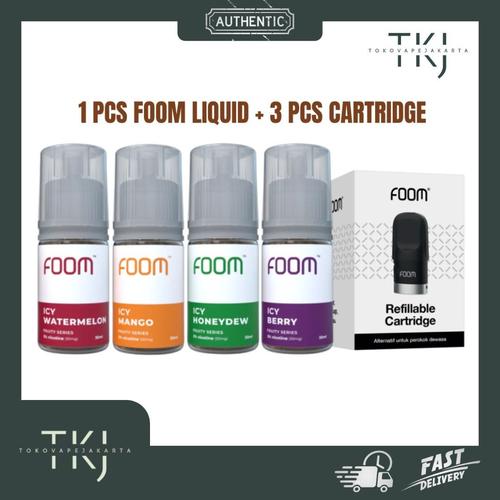 Jual Paket Bulanan Liquid Foom Fruity Series + Cartridge Foom Pod X ...