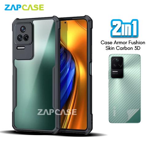 Promo Case Xiaomi Poco F4 5G Casing Armor Fushion Free Skin Carbon ...