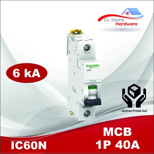 Jual MCB Schneider Acti9 iC60N 1 Phase 40 Ampere Original SNI, 1p 40a 1pole - Jakarta Barat - CL ...