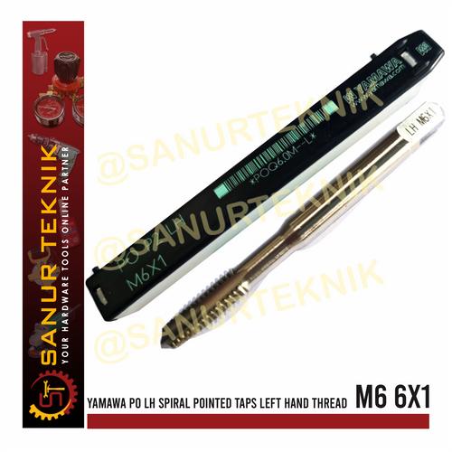Jual YAMAWA PO LH Spiral Pointed Taps Left Hand Thread Tap Kiri M6 6x1 ...