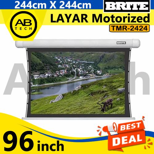 Jual LAYAR PROYEKTOR BRITE SCREEN TMR-2424 TENSION MOTORIZED SCREEN 96 inch - Jakarta Pusat - AB ...