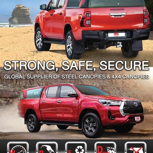 Jual Steel Canopy Toyota Hilux Revo 16+ Sliding Window TL 1 Black ...