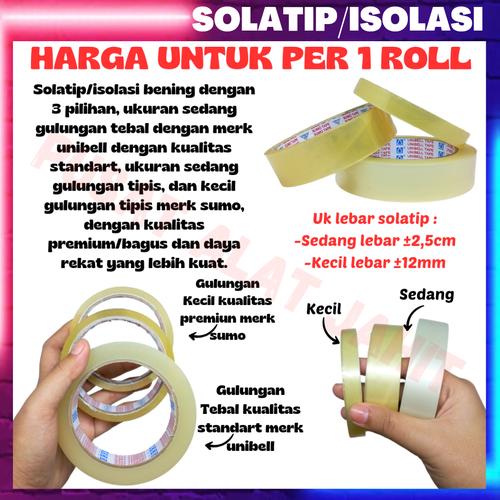 Jual Solatip isolasi bening sedang kecil unibell sumo kuat bagus ...
