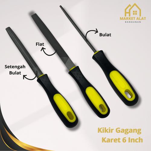 Jual Kikir Besi Gagang Karet 6" Varian Plat - Bulat - Setengah Bulat 15 ...
