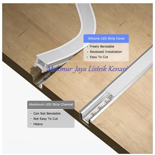 Jual Cover Led Strip FLEXIBLE 15x10 12x10 Cover Strip Led Silicon Susu ...