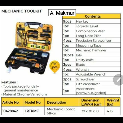 Jual Mechanical Tool Set Krisbow 51 pcs (Original) - Jakarta Barat ...
