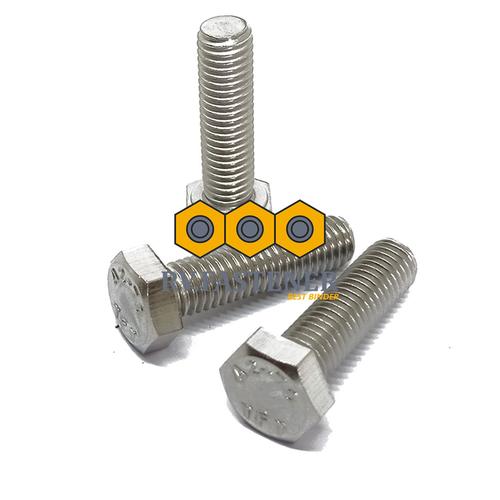 Jual BAUT HEX M10 FULL DRAT DIM 10 MM PITCH 1.50MM - KUNCI 17 STAINLESS ...