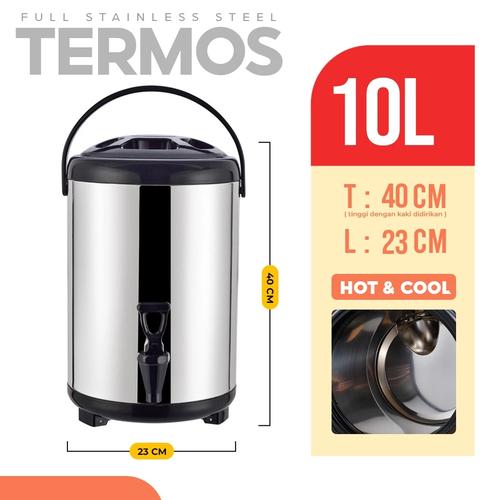 Jual Termos Air milk Tea Bucket 10 Liter Dispenser Minuman Stainless ...