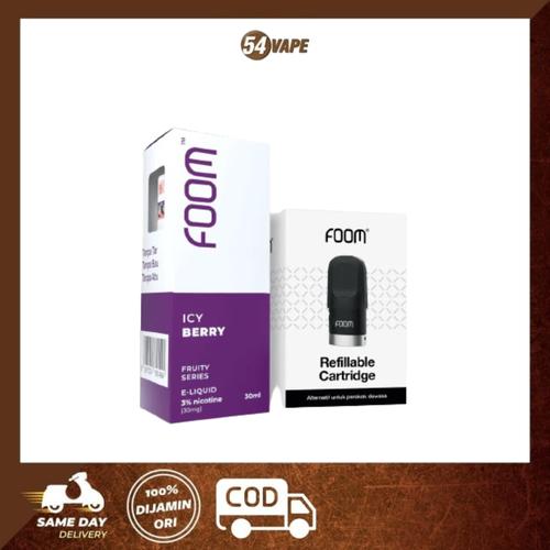 Jual Cartridge FOOM Pod X + FOOM Fruity Series Saltnic 30ml - ICY MANGO ...