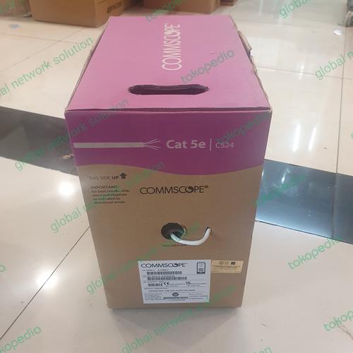 Jual kabel cat 5e commscope putih/abu-abu 305m, 1roll kabel lan cat 5e ...
