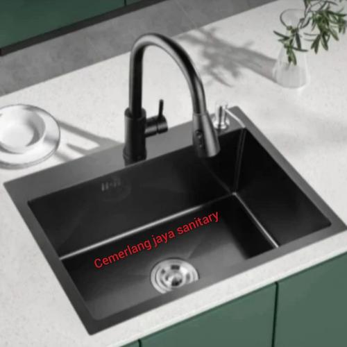 Jual Kitchen Sink Stainless Black Hitam Ukuran 50 x 40 Cm - BOWL SET ...