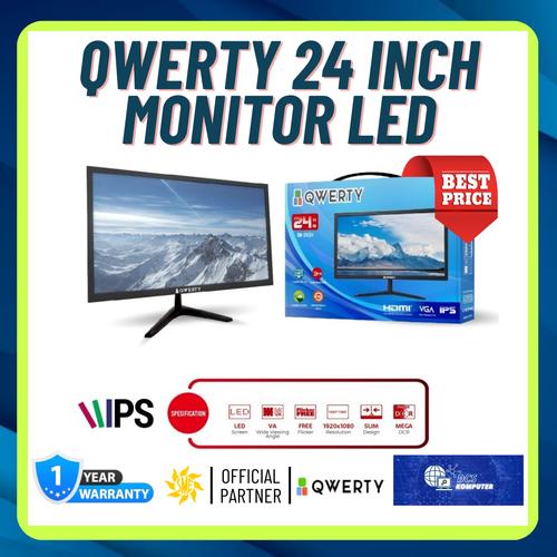 Jual MONITOR LED QWERTY 24 inch QM-24VH LCD HDMI VGA DISPLAY IPS 75Hz ...