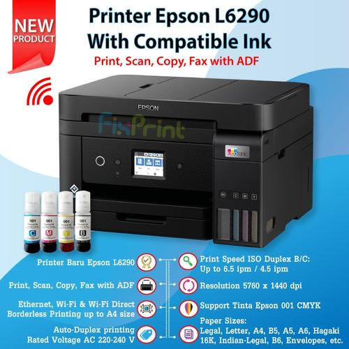Jual Printer Epson EcoTank L6260 A4 WiFi Duplex Print Scan Copy L6290 ...