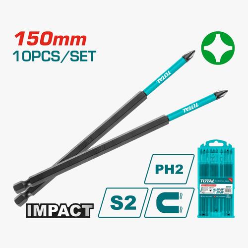 Jual TOTAL MATA PH2 PLUS IMPACT SCREWDRIVER BITS SET TACIM16PH263 ...
