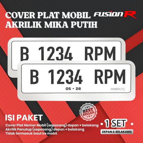 Jual TEMPAT TATAKAN DUDUKAN COVER PLAT PLATE MOBIL AKRILIK MIKA PUTIH ...