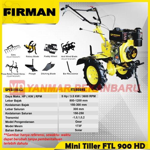 Jual MESIN TRAKTOR MINI FIRMAN Tiller FTL 900 HD + RIDGER - Kota ...
