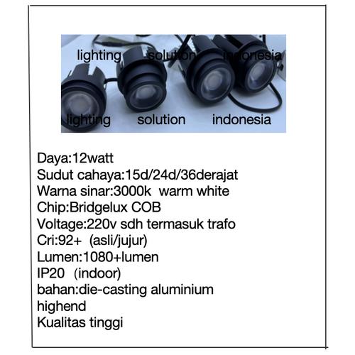 Jual module led spotlight downlight 12watt 3000k highend asli cri92 + trafo - 12watt 3000k , 36d ...