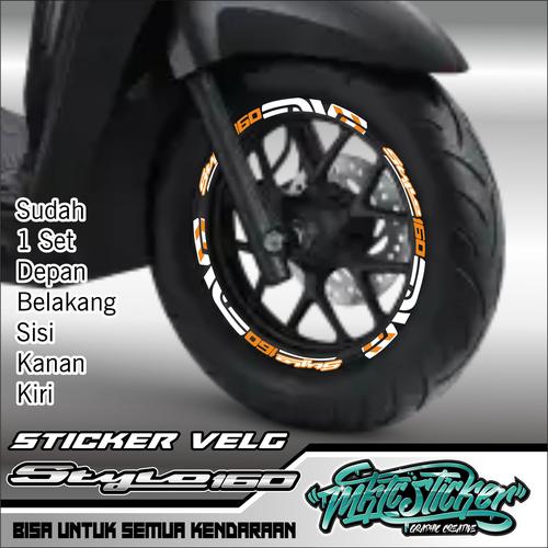 Jual STICKER VELG PELEK HONDA STYLO 160 UNTUK TIPE CBS HITAM DOFF - Kab ...