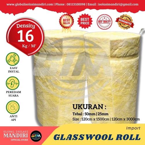 Jual GLASSWOOL ROLL D16 PEREDAM ATAP SUARA - 50mm - Kota Surabaya ...