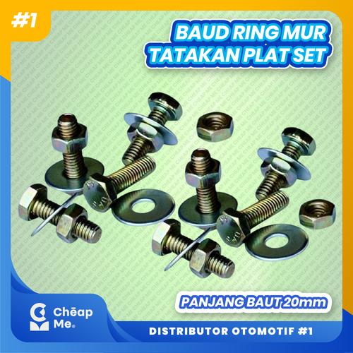 Jual DUDUKAN TEMPAT TATAKAN PLAT MOBIL PUTIH AKRILIK MIKA - Baut Saja ...