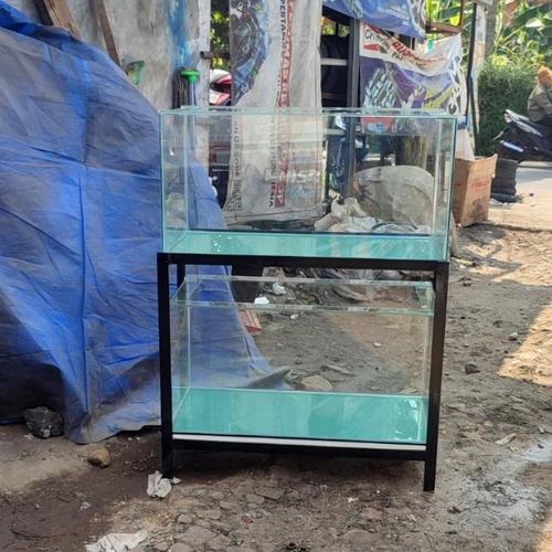 Jual PAKET AQUARIUM 80X40X40 DASAR 8MM KELILING 5/6MM + RAK SIKU 4X4 ...
